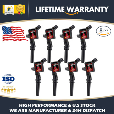 8 Heavy Duty Ignition Coil For Ford F-150 F-250 Expedition 4.6L/5.4L ...