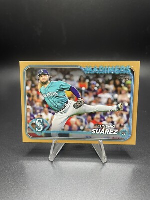 2024 Topps Series 1 Eugenio Suarez GOLD Parallel /2024 Seattle Mariners ...
