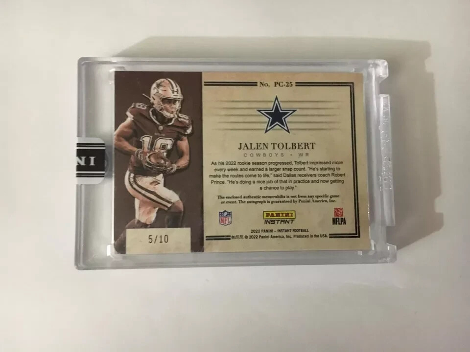 2022 PANINI NFL PRIME CUTS AUTO/PATCH RC JALEN TOLBERT #5 of 10 MADE ...