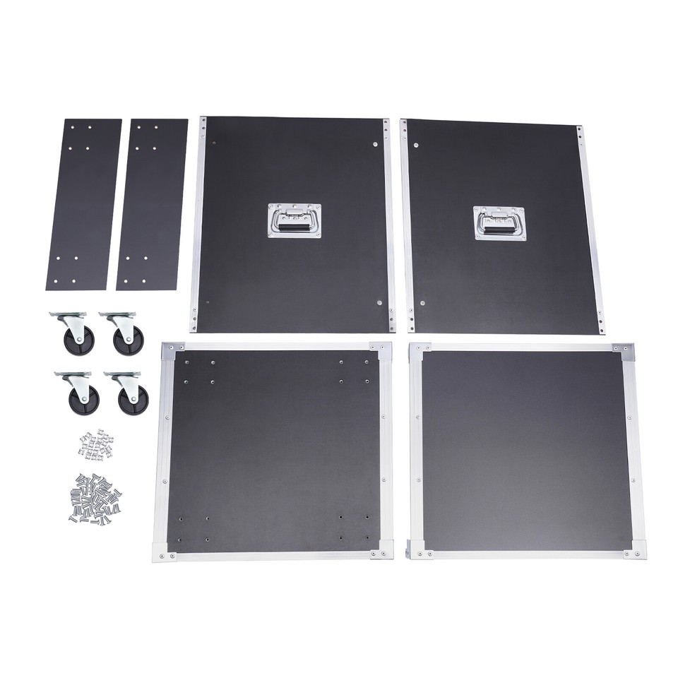 12U Portable Rolling Network Rack IT Network Server Cabinet Built-in ...