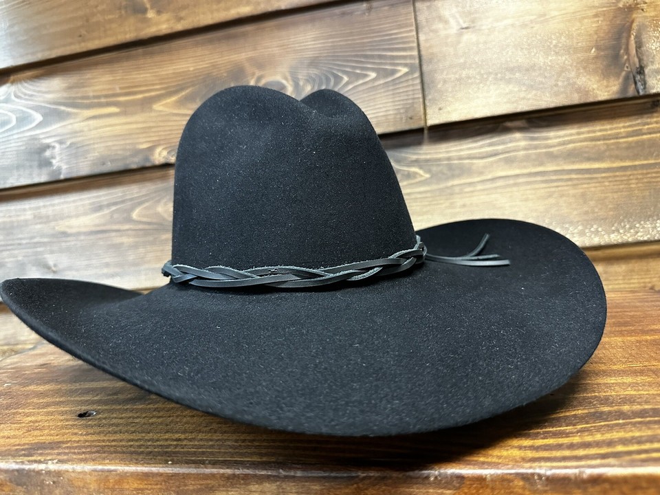 STETSON GUS 6X COWBOY FELT HAT BLACK-Made in U.S.A. | eBay