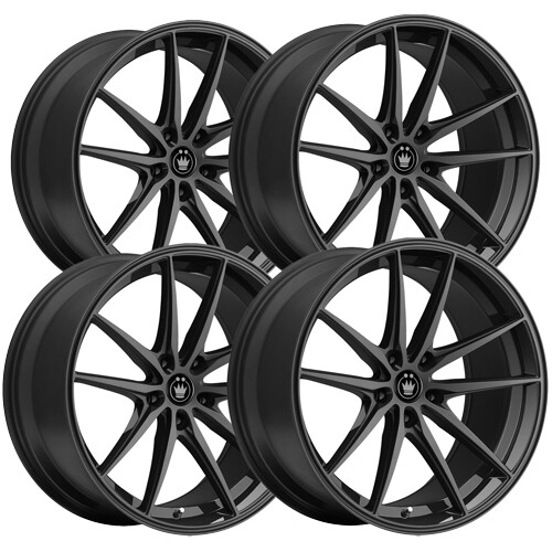 (Set of 4) Konig Oversteer 18x8 5x100 +45mm Gloss Black Wheels Rims 18 ...