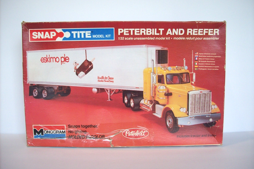 Vintage MONOGRAM SNAP TITE eskimo pie Peterbilt and Reefer, 1/32, 1981! READ! | eBay