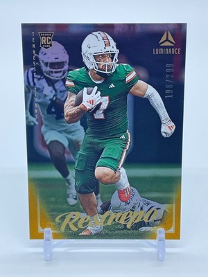 2025 Panini Luminance XAVIER RESTREPO #125 Gold ROOKIE #196 /299 Titans ...