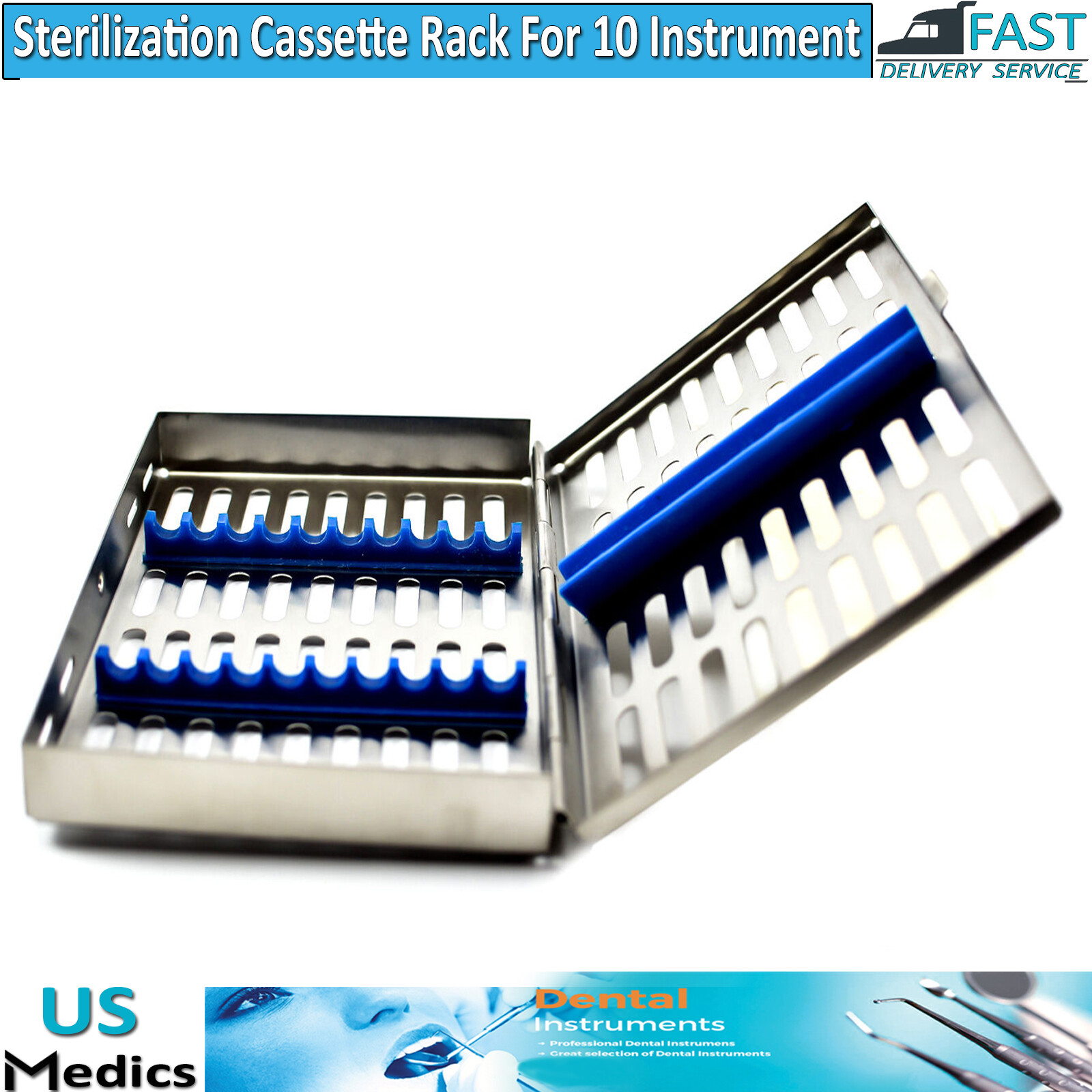 Sterilization Autoclave Cassette Tray Rack For 10 Dental Probes Gracey ...