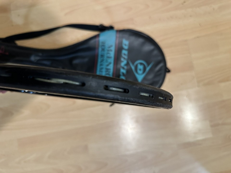VINTAGE DUNLOP McENROE TOURNAMENT GRAPHITE TENNIS RACQUET W/CARRY BAG ...