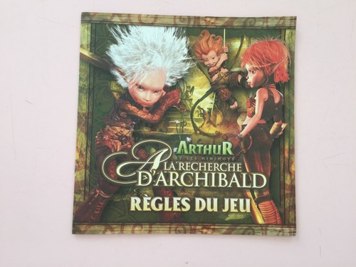 NOTICE RÈGLES DU JEU ARTHUR ET LES MINIMOYS A LA RECHERCHE D'ARCHIBALD ...