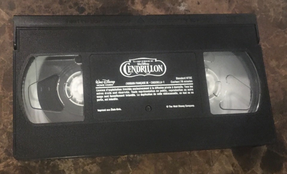 *VHS French Movie Cendrillon - Le Chef D'oeuvre de Walt Disney (2) | eBay