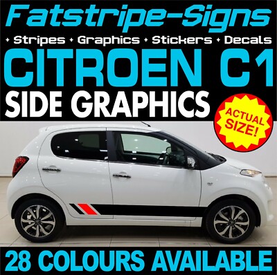 to fit CITROEN C1 GRAPHICS STRIPES STICKERS DECALS VINYL VTi FEEL FLAIR ...