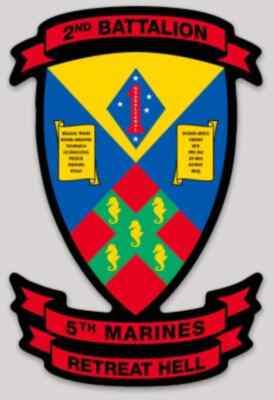 4" 2ND BATTALION 5TH MARINES RETREAT HELL STICKER DECAL USA MADE | eBay