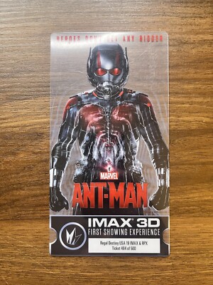 Ant-Man IMAX 3D Movie Ticket. Rare, Numbered 484 Out Of 500 | eBay
