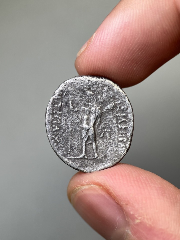 Greco-Bactrian Kingdom: Antimachos I 180-170 B.C.E *Rare Monogram* AR ...