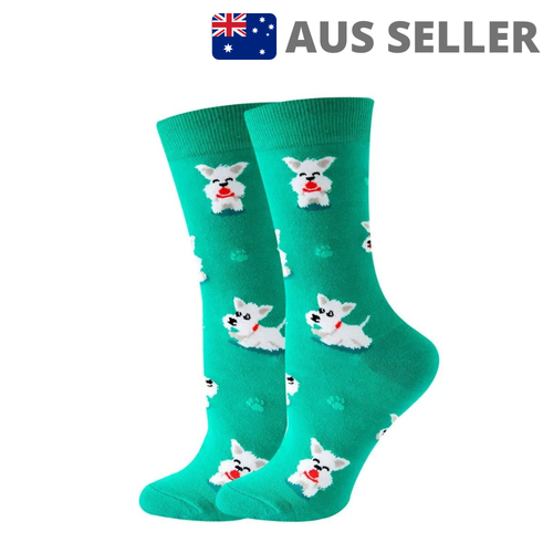 Unisex Westie Dog West Highland Green Socks Christmas Gift | eBay