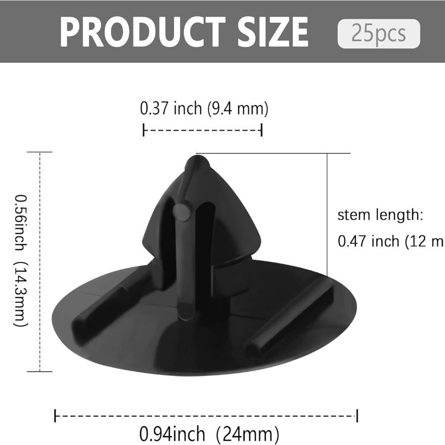 25PCS Hood Insulation Retainer Clips, Nylon Auto Fastener Clips Car ...