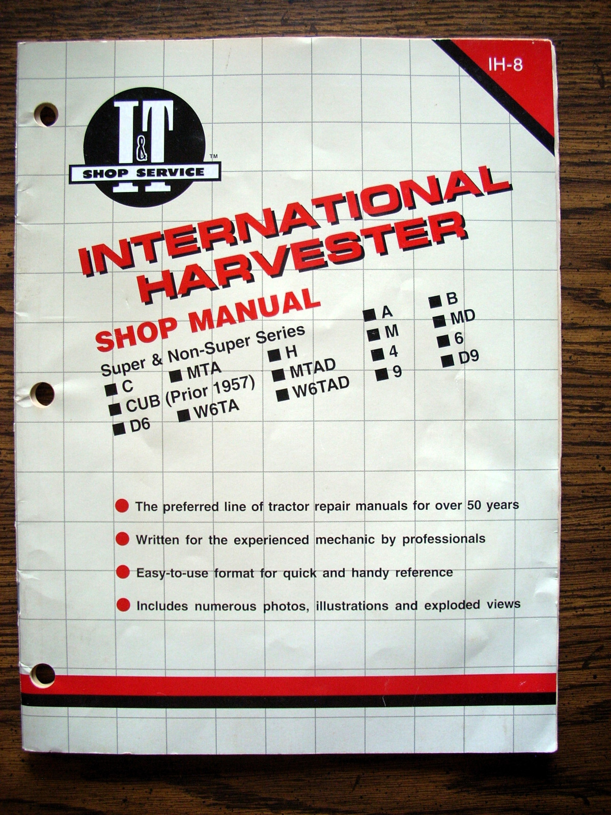 IH Farmall International Mccormick A B C H M W4 W6 W9 MD WD6 WD9 ...