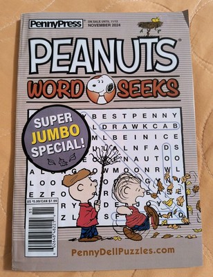 Peanuts Snoopy Word Seeks Puzzles Book by Penny Press November 2024 ...