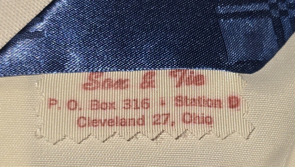 1940s 1950s NOS BOLD BLUE YELLOW RED BELLY WARMER ATOMIC TIE CRAVAT ...