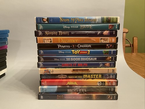 Lot Of 25 Kids Movies DVDs & Blu-Ray Different Genres Disney Pixar ...