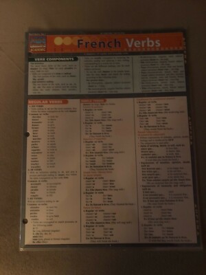 French Verbs (Quick Study: Academic) BRAND NEW 9781572229075| eBay