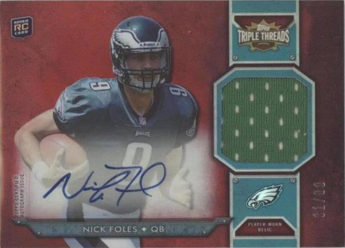 2012 Topps Triple Threads - Rookie Autograph Relics Nick Foles #TTRAR ...