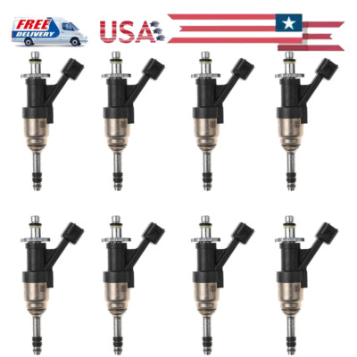 Set of 8 GM Fuel Injectors 12668393 For 2014-2018 Cadillac Camaro SS 6 ...