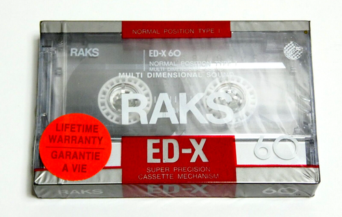RAKS ED X 60 CASSETTE VIERGE K7 AUDIO CHROME NORMAL IEC I TYPE I EQ ...
