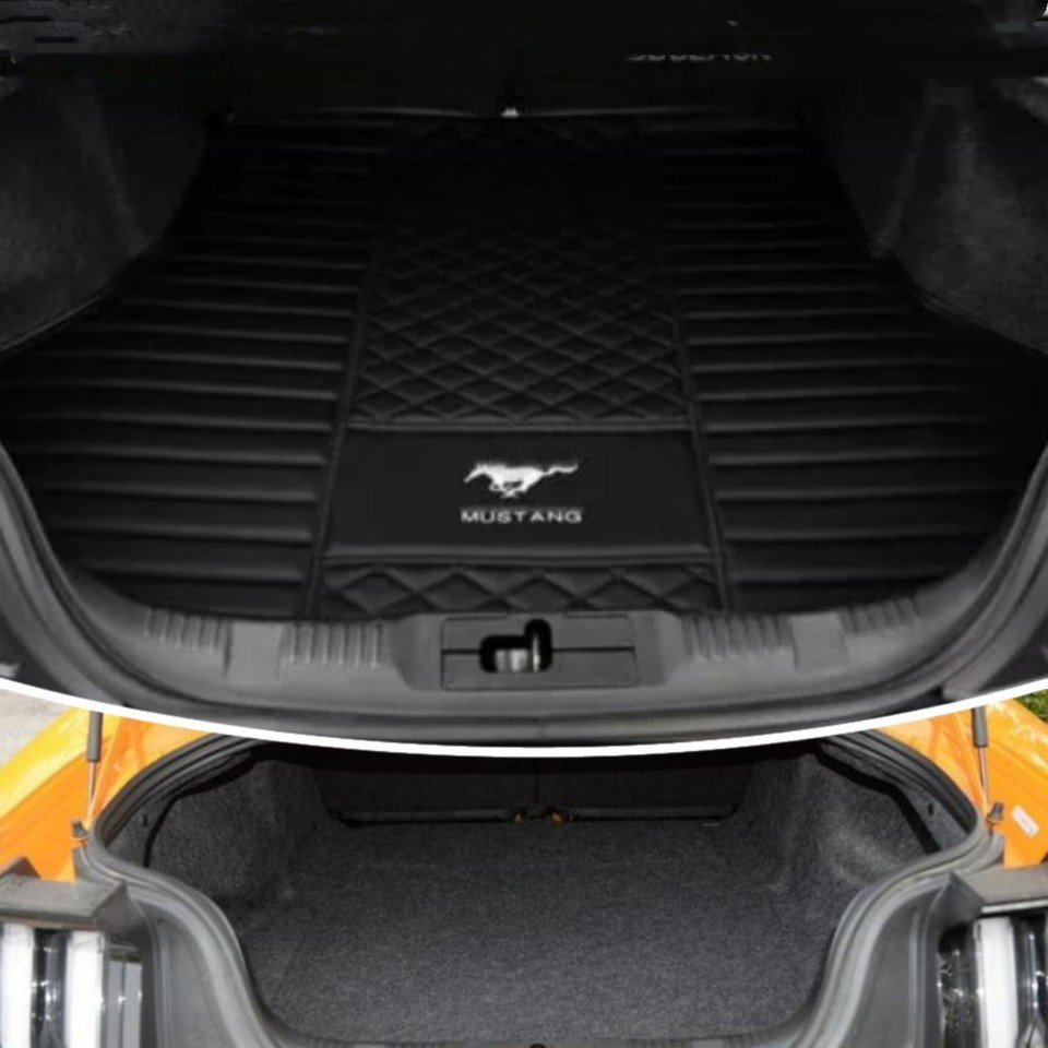 For Ford Mustang Trunk Mat Car Floor Mats Rear Carpets All Weather Mat ...