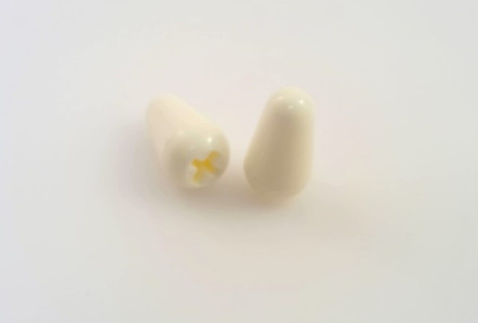 True Custom Shop® 2 Parchment Switch Tips Fender Stratocaster Strat for ...