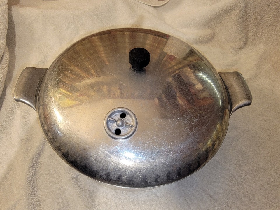 Vtg PAN AMERICAN Burnette Castings Co Aluminum Roaster Dutch Oven With ...