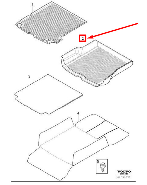 Genuine Volvo V90 Rear Cargo Load Liner OEM 31428992 for sale online | eBay