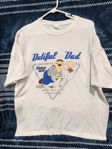 Vintage Family Guy Shirt Mens XL White 2008 Peter Stewie Toilet Dutiful ...