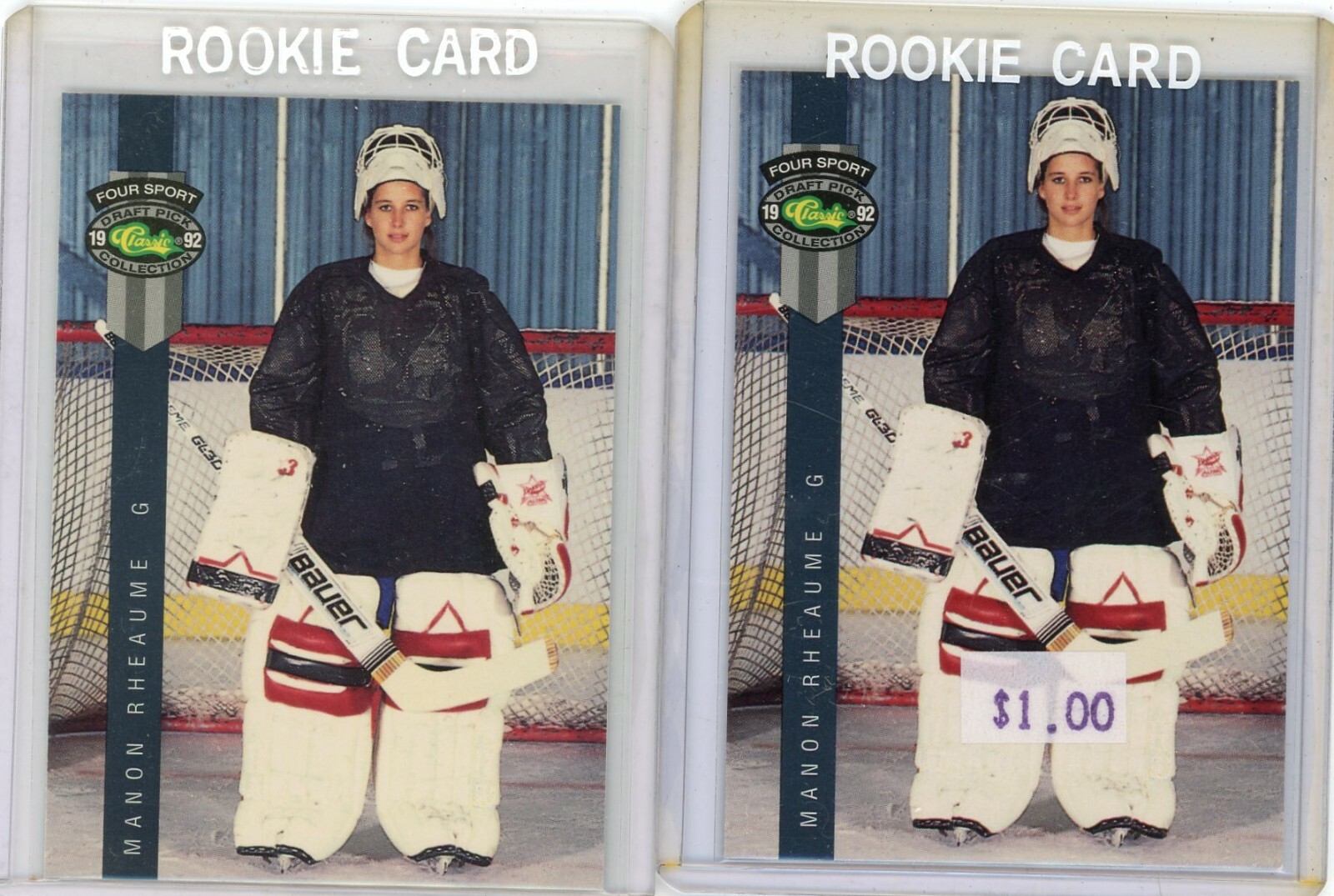 manon rheaume 1992 classic four sport rookie (lot of 2) | eBay