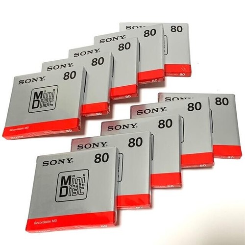 Sony MD Blank Minidisc 80 Minutes Recordable MD MDW80T 10 disk set From ...