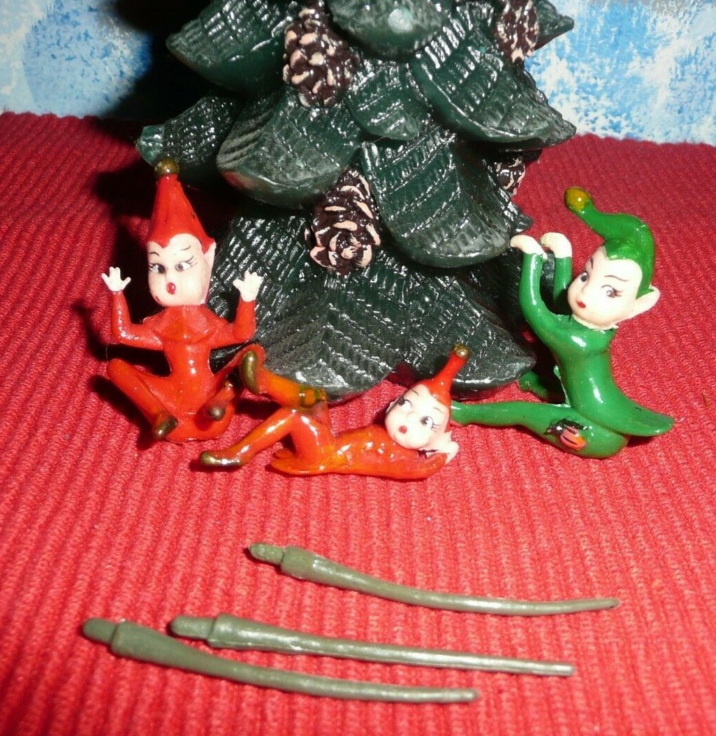 Vintage Crawling Christmas Little Pixie Elves | eBay