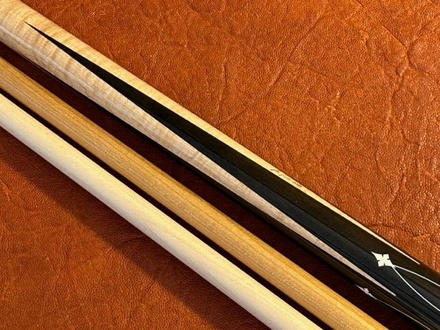 Mark Lund Alamo Custom Pool Cue. Wrap-less Cue. One Maple & One ...
