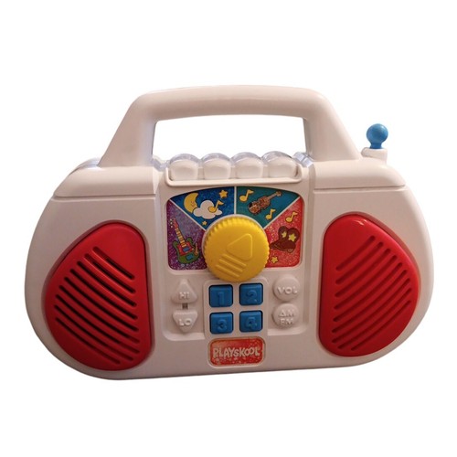 RARE 1995 Vtg Playskool Kids Boom Box Radio Toy Select A Station Tested ...