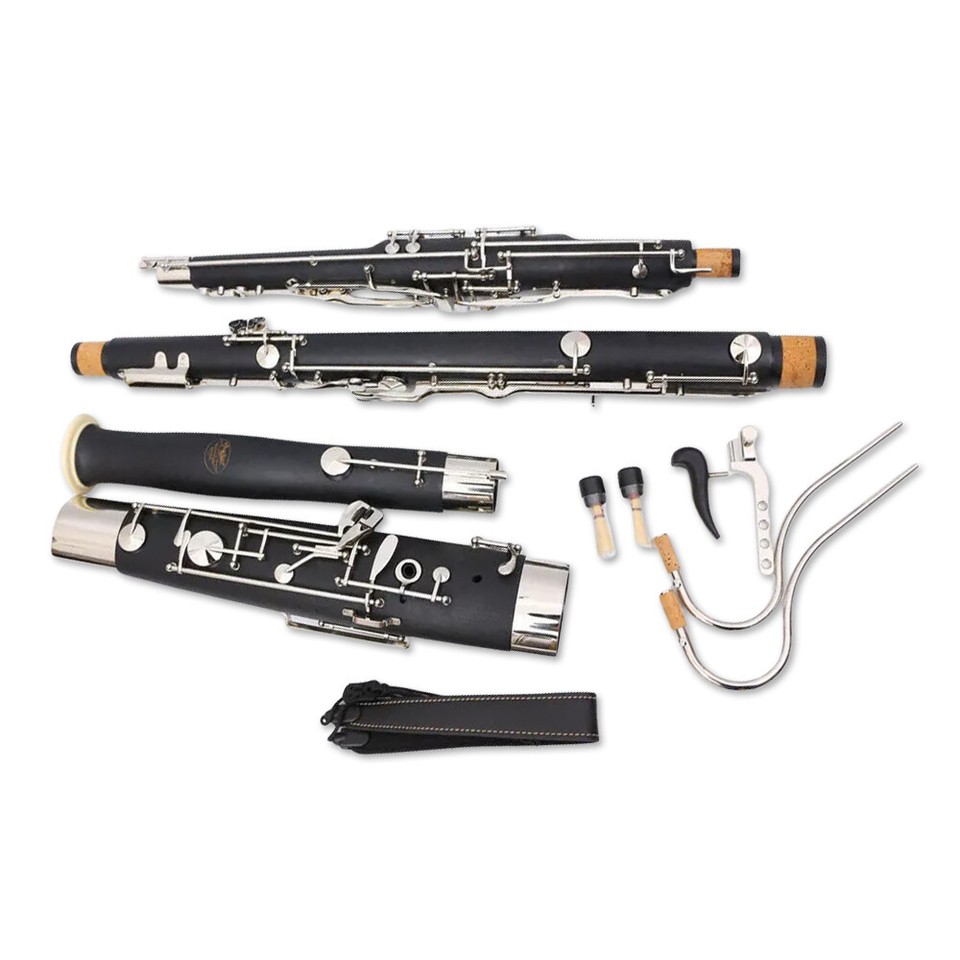 C Key Bassoon Woodwind Instrument kit Synthetic Wood Body With Carrying ...