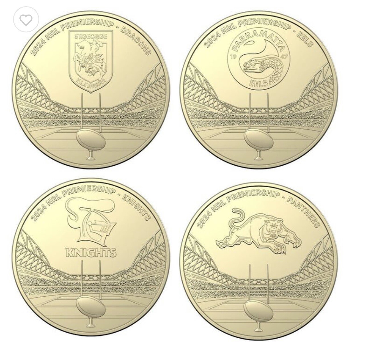 NRL 2024 $1 17-Coin Collection Folder & Tub (PRE-ORDER) | eBay