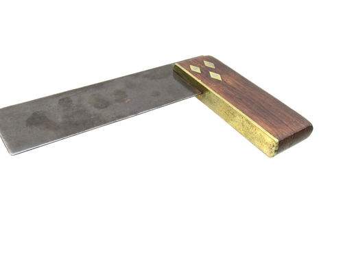 Great Vintage Rosewood And Brass Try Square 6" INV F | eBay