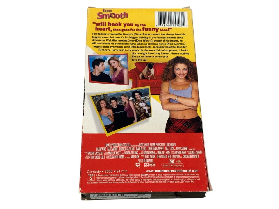 Too Smooth (VHS, 2000) Rebecca Gayheart Neve Campbell | eBay