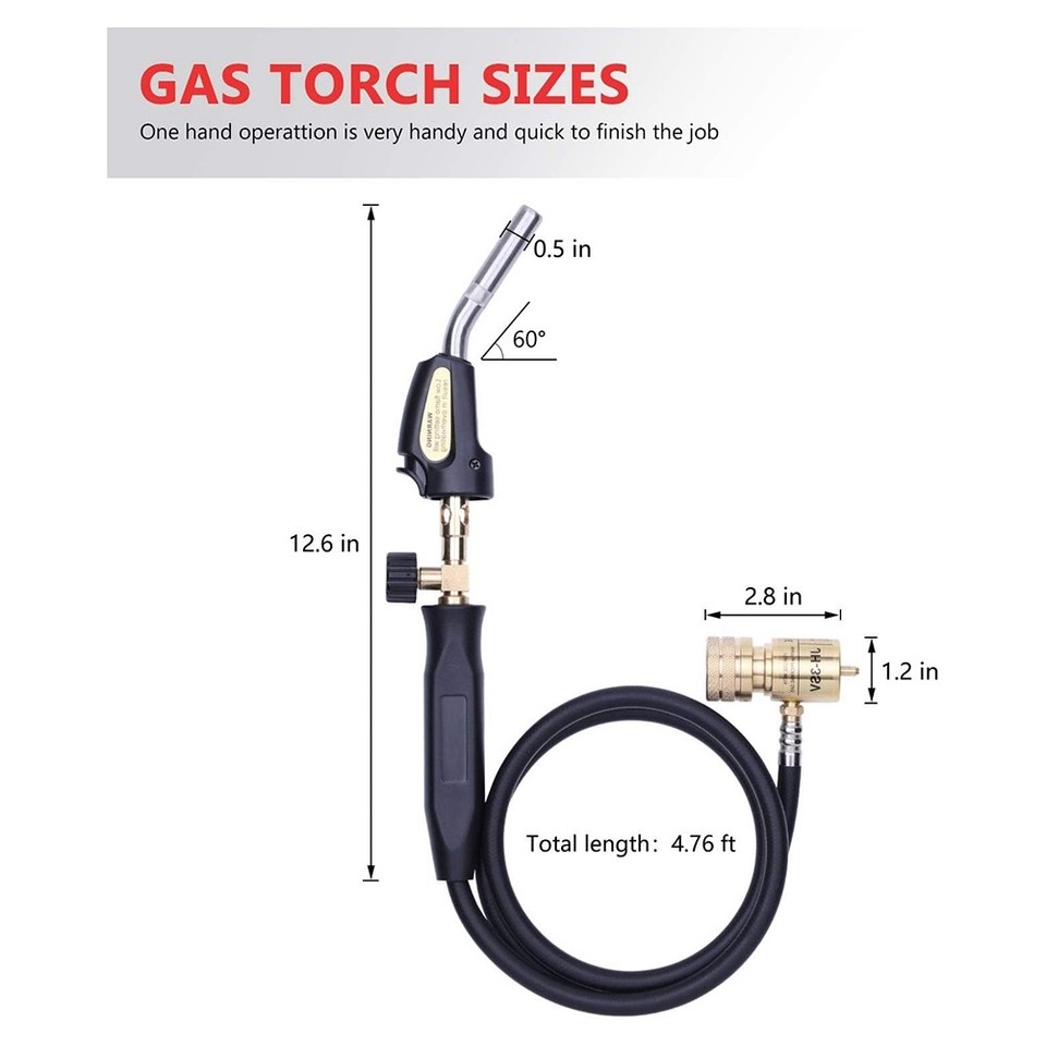 Propane Torch Hand Hose, Mapp Gas Torch,Welding Torch,Hose Length 16049 ...