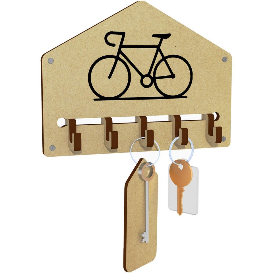 'Bicycle Symbol Cycling' Wall Mounted Key Hooks / Holder (WH00094754 ...
