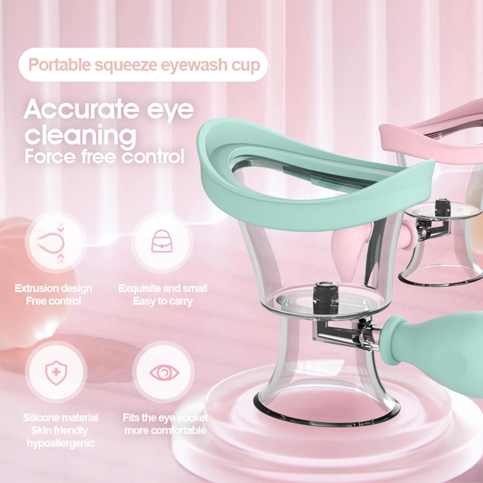 Eye Wash Cup, Eye Wash Kit - Silicone Manual Air Pressure Eye Cleaning ...