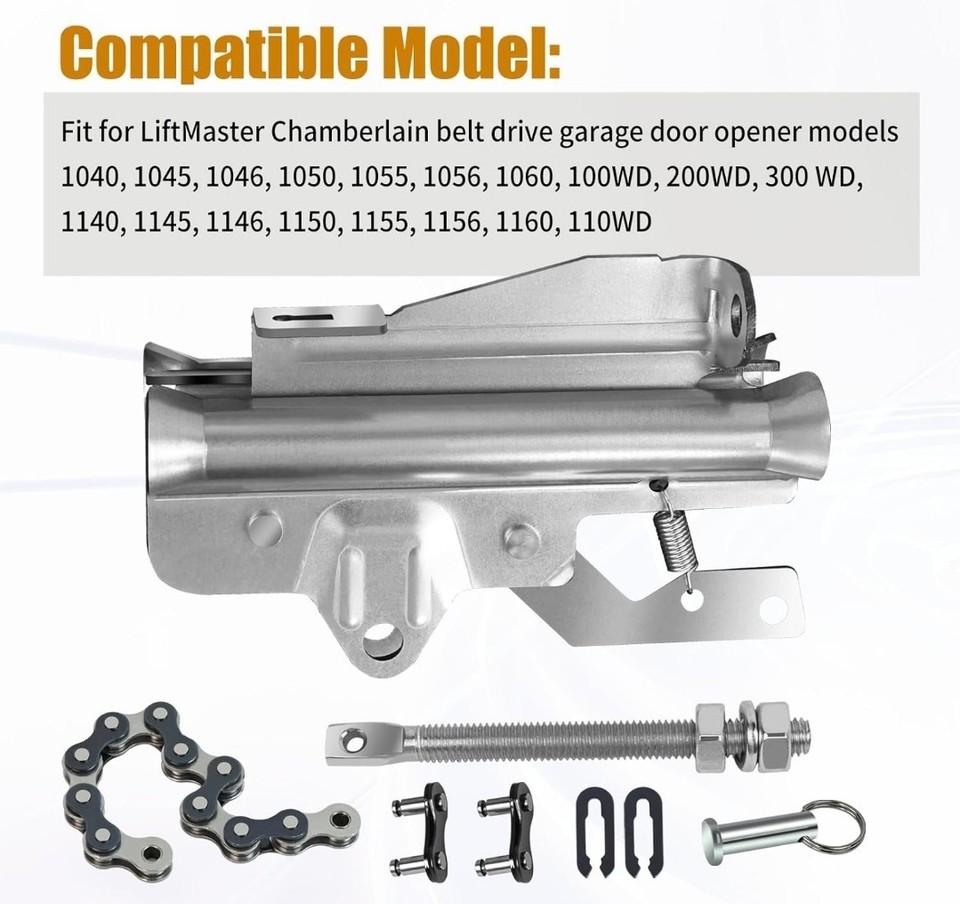 41A3489 Garage Door Openers Complete Trolley Assembly Chain Drive For ...