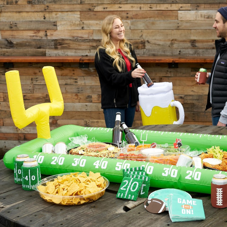 TrueZoo Football Field Inflatable Cooler for Parties, Drink Cooler ...