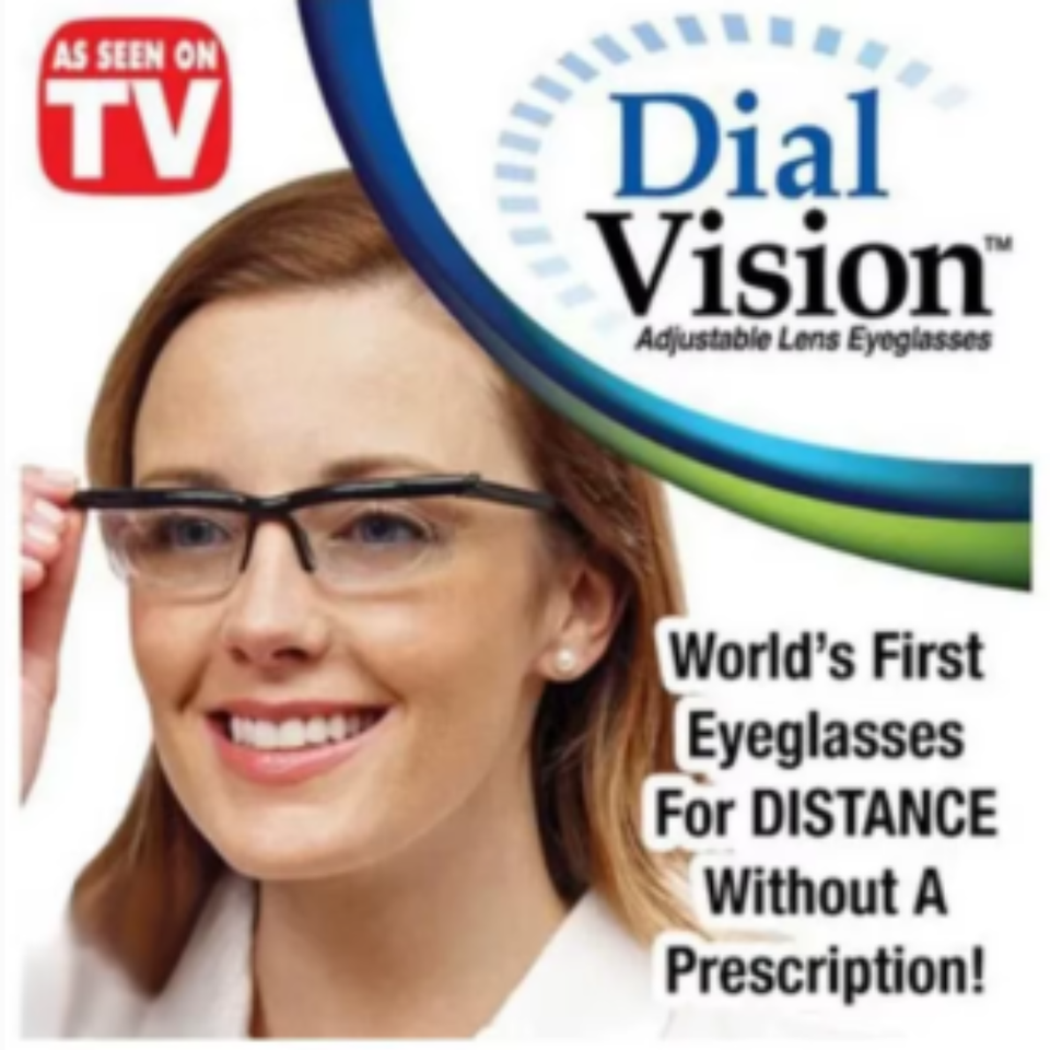 Dial Adjustable Glasses Variable Focus For Reading Distance Vision ...