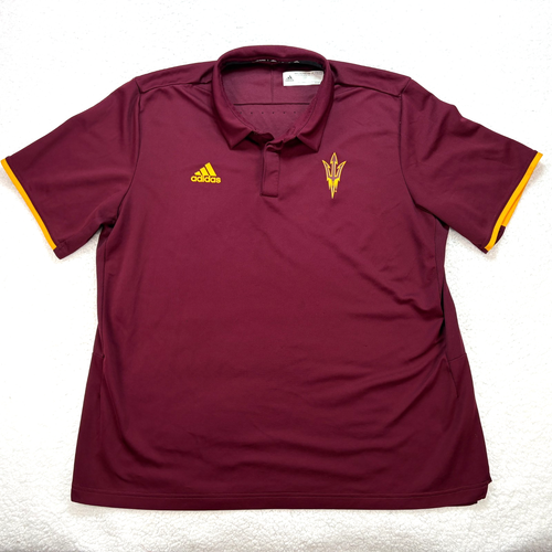 Adidas Arizona State ASU Sun Devils Polo Mens 2XL Climalite Shirt | eBay