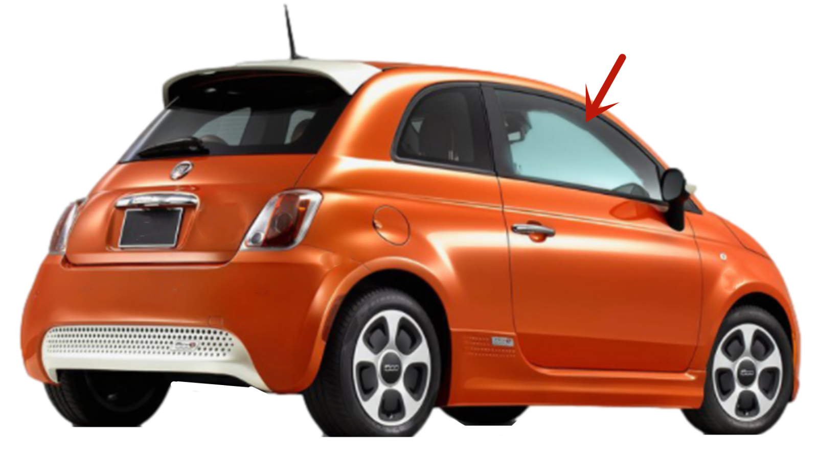 Fits 2012-2019 Fiat 500 2 Door Passenger Side Right Front Door Window ...