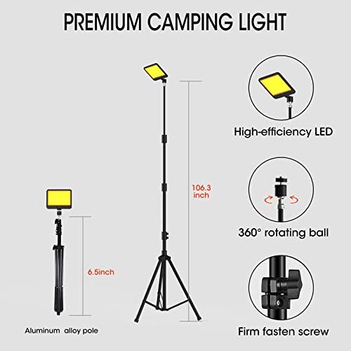 Led Camping Lights 23000 Lumens Telescoping Camping Light Tripod, FR-19 ...