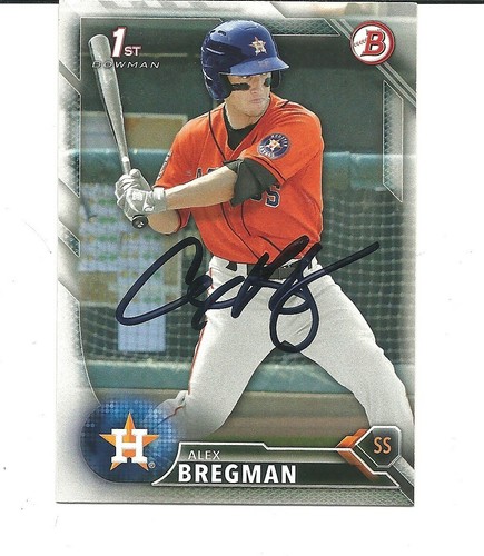 ALEX BREGMAN SIGNED AUTOGRAPHED 2016 BOWMAN 1st BOWMAN CARD #BP4 | eBay